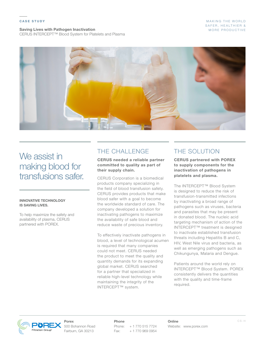 Cerus intercept and Porex partnership - Video